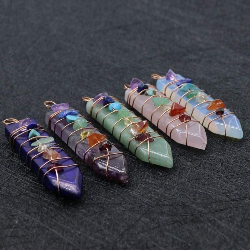 7 Chakra Sword Point Pendant – Viho Shop