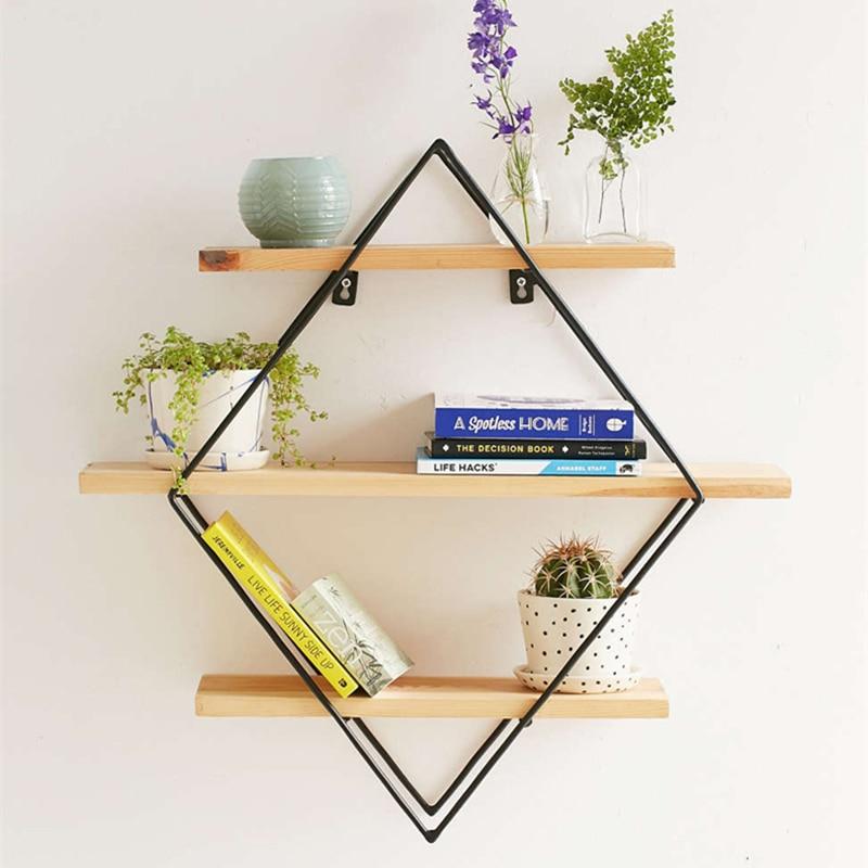 Rhomboid Wooden Wall Shelf – Viho Shop